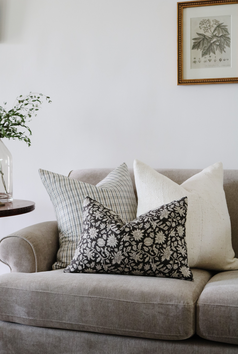 **DISCONTINUED**Estelle Dark Brown Floral Pillow Cover – Danielle Oakey ...